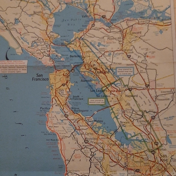 Other | Vintage 1972 Road Map Of Oakland | Poshmark